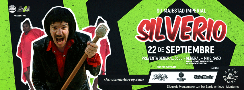 Compra boletos para SILVERIO en Monterrey - Boletia