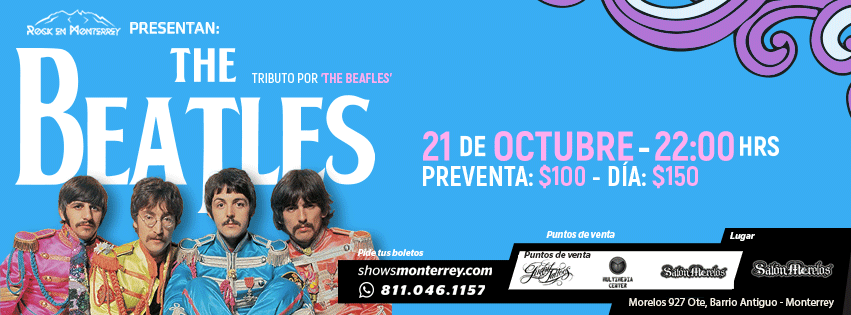 Compra boletos para THE BEATLES Tribute - Boletia
