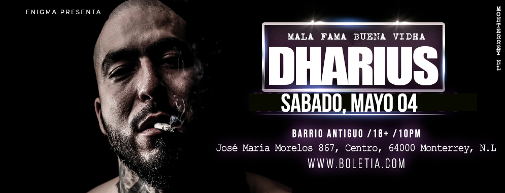 Compra boletos para Dharius en Monterrey - Boletia
