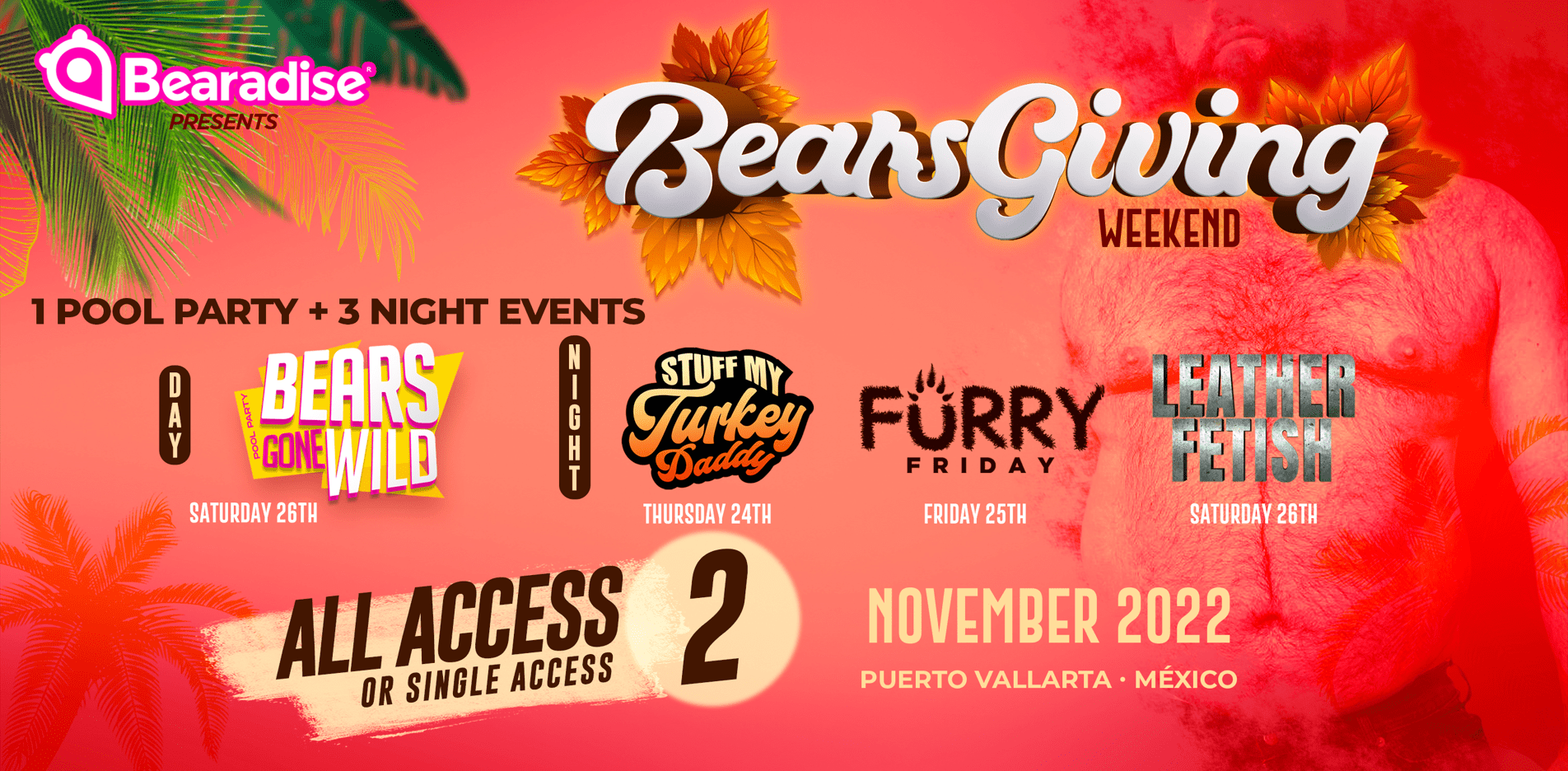All-ACCESS #2 (4 SEXY EVENTOS DE OSOS - 1 Pool Party & 3 Night Parties) | Boletia