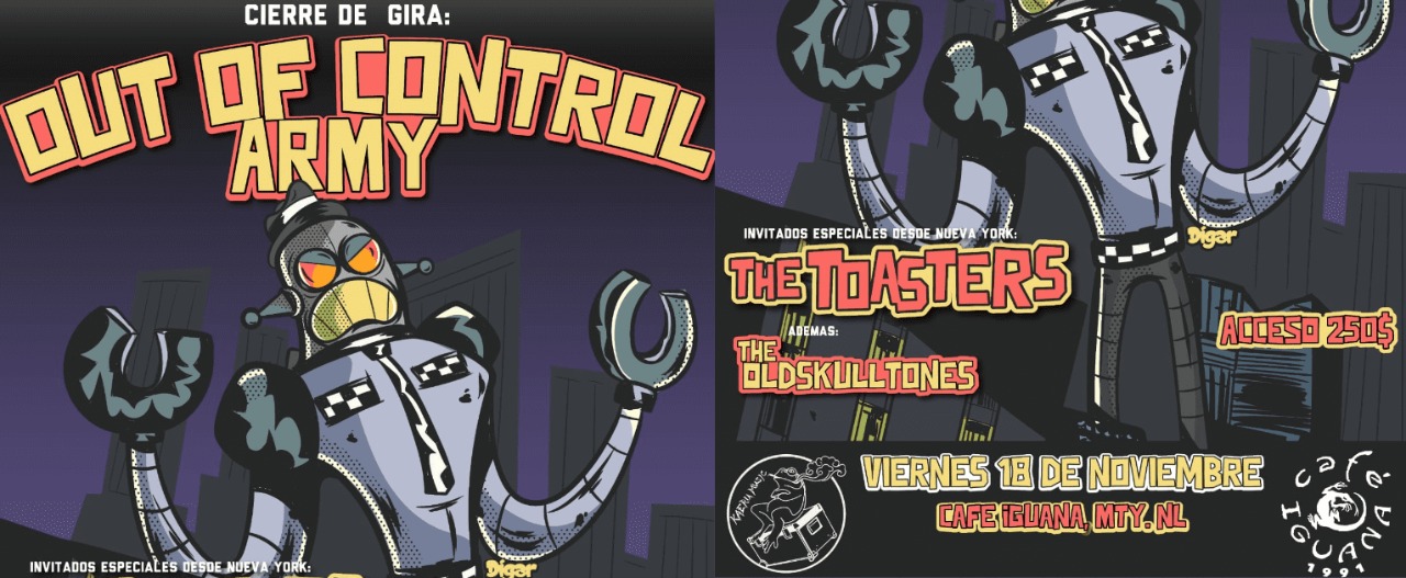 Compra boletos para Cierre de Gira Out of Control army - Boletia