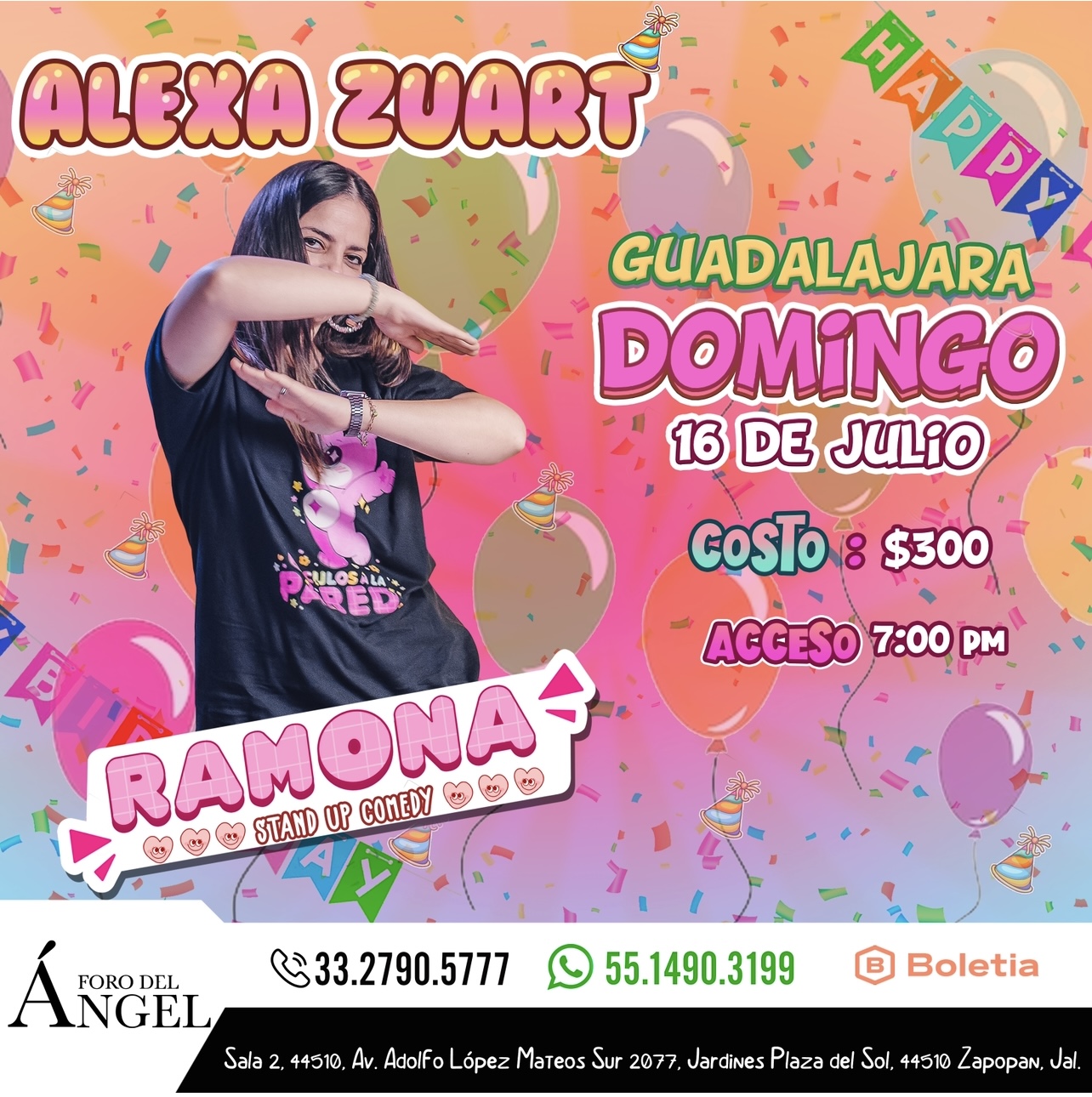 Show celebrando mi cumpleaños🎉 - Alexa Zuart | Boletia