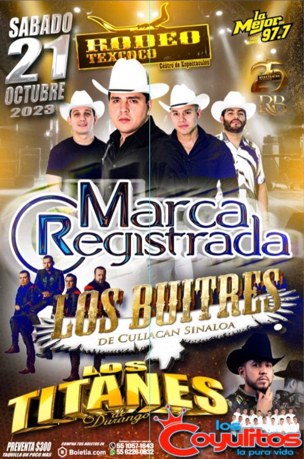 Compra boletos para MARCA REGISTRADA EN RODEO TEXCOCO - Boletia