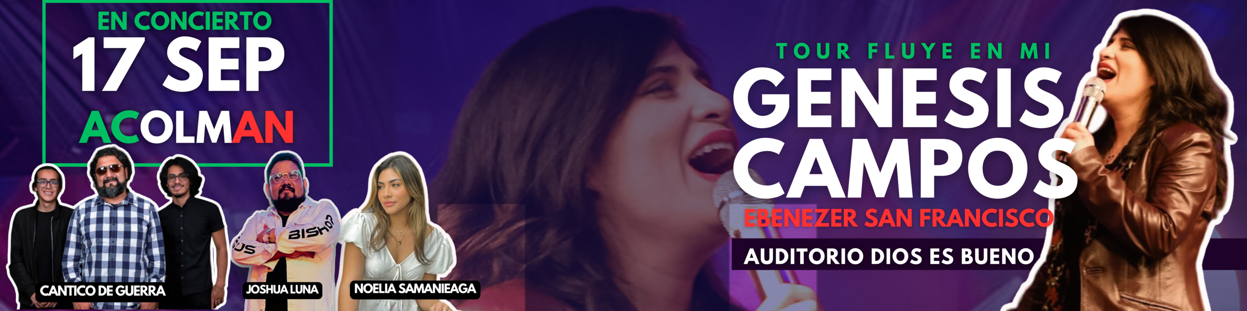 GENESIS CAMPOS TOUR FLUYE EN MI EBENEZER SF | Boletia