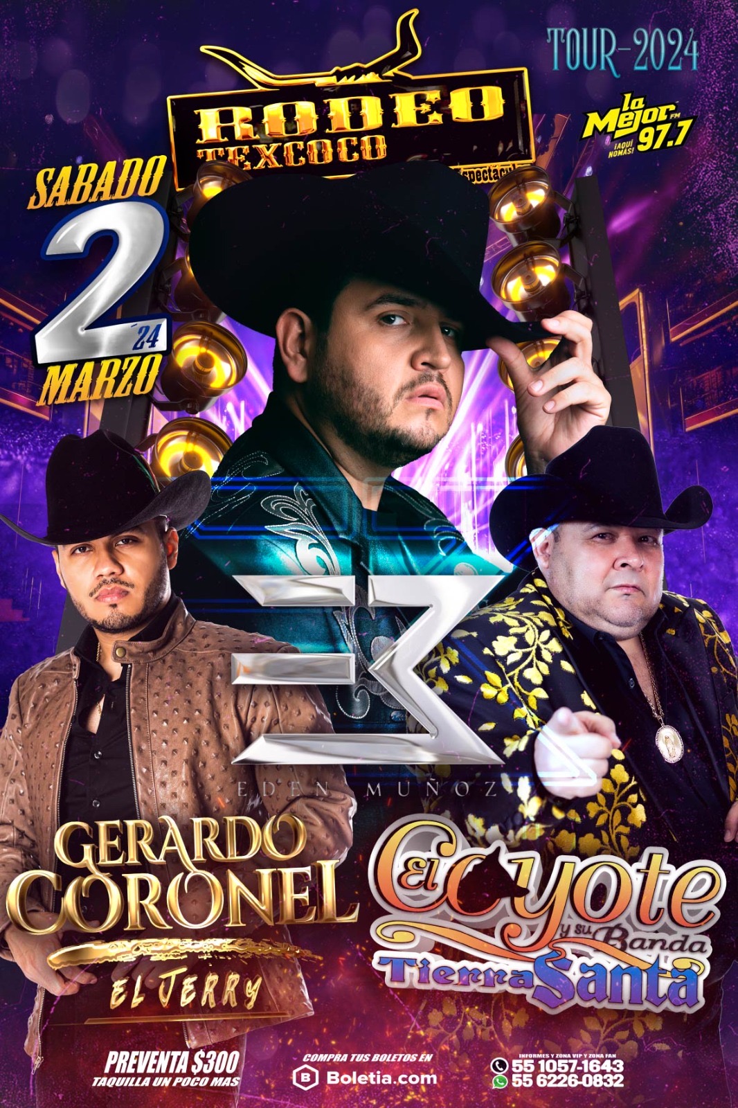 Compra boletos para EDÉN MUÑOZ JERRY CORONEL COYOTE EN RODEO TEXCOCO - Boletia