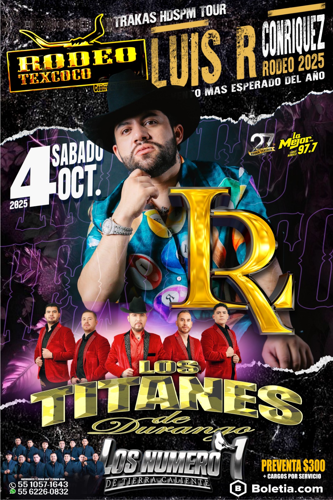 Luis R, Titanes de Durango y Los #1 en Rodeo Texcoco | Boletia