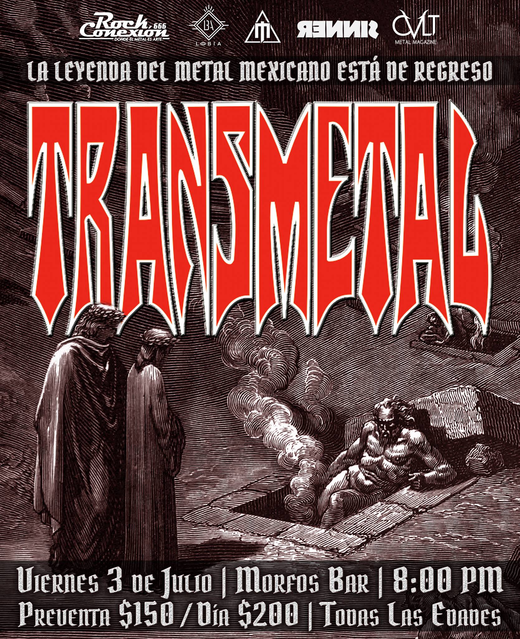 Compra boletos para Transmetal @ MORFOS bar - Boletia