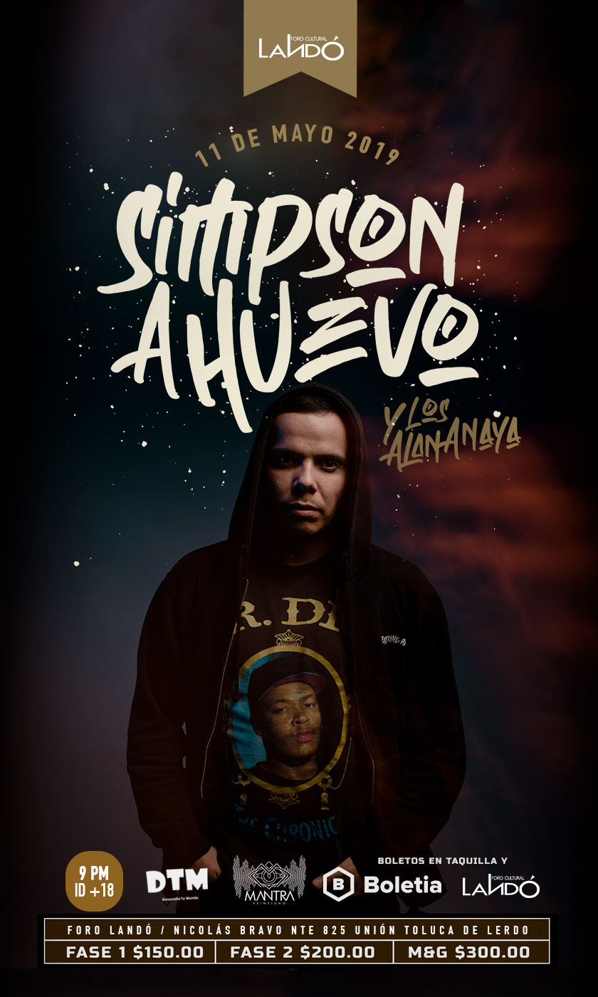 Compra boletos para Simpson Ahuevo en Foro Landó Toluca - Boletia