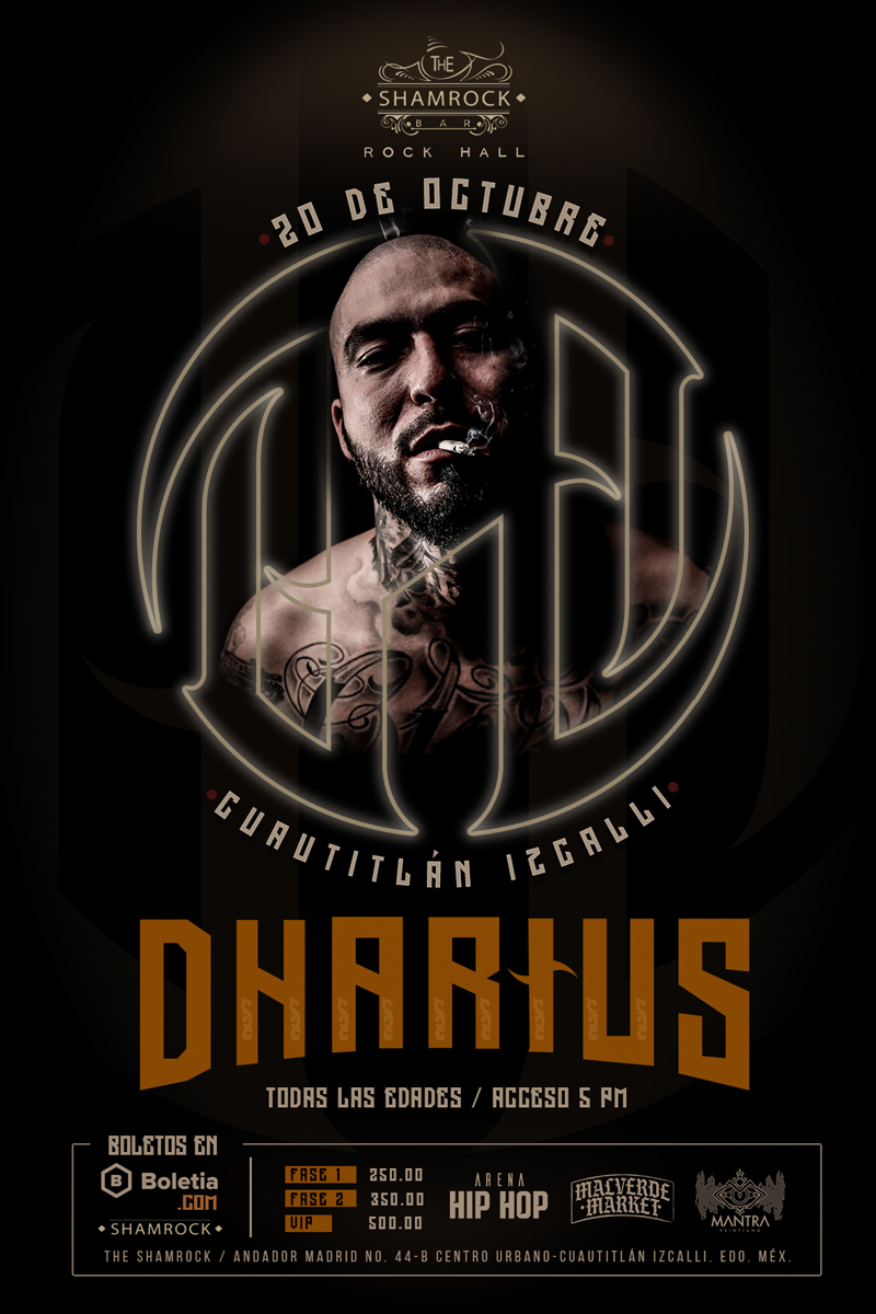 Compra boletos para Dharius en The Shamrock Izcalli - Boletia