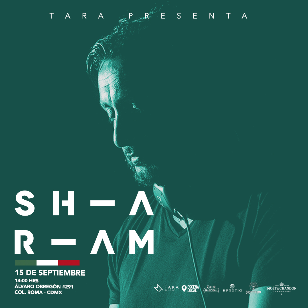 Compra boletos para Sharam 15 de Septiembre en Tara - Boletia