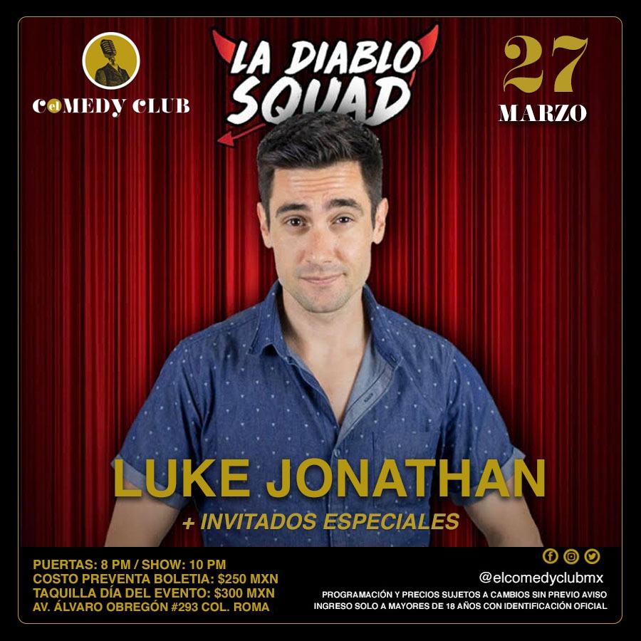 Compra boletos para LUKE JONATHAN - Boletia