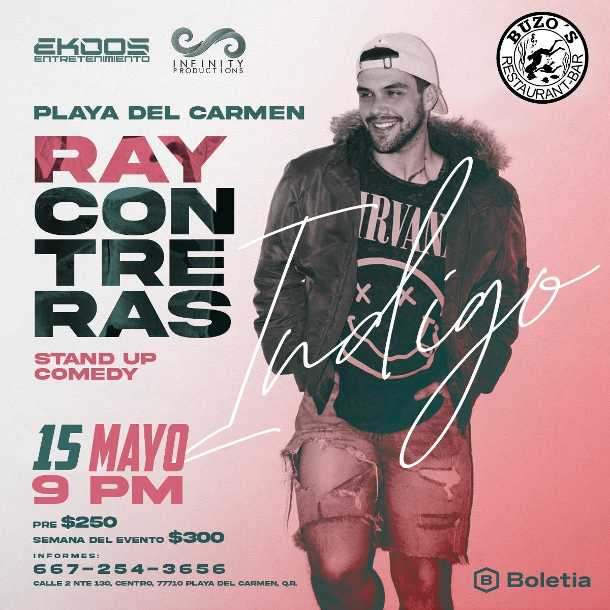 Compra boletos para RAY CONTRERAS EN PLAYA DEL CARMEN - Boletia