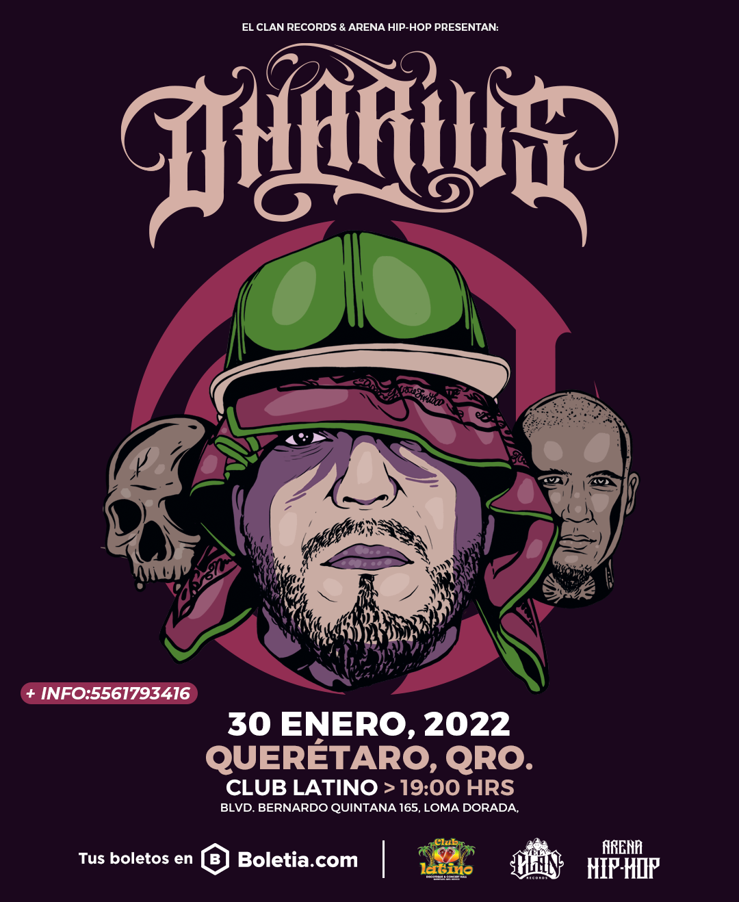 Compra boletos para DHARIUS en Querétaro 2022 - Boletia