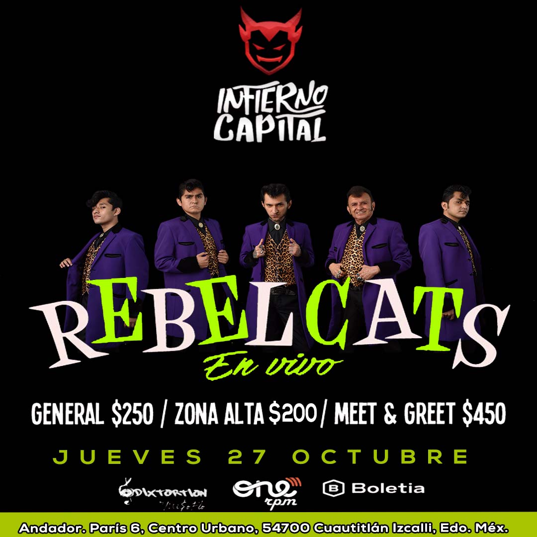 Compra boletos para Rebel Cats en vivo Cuautitlan Izcalli - Boletia