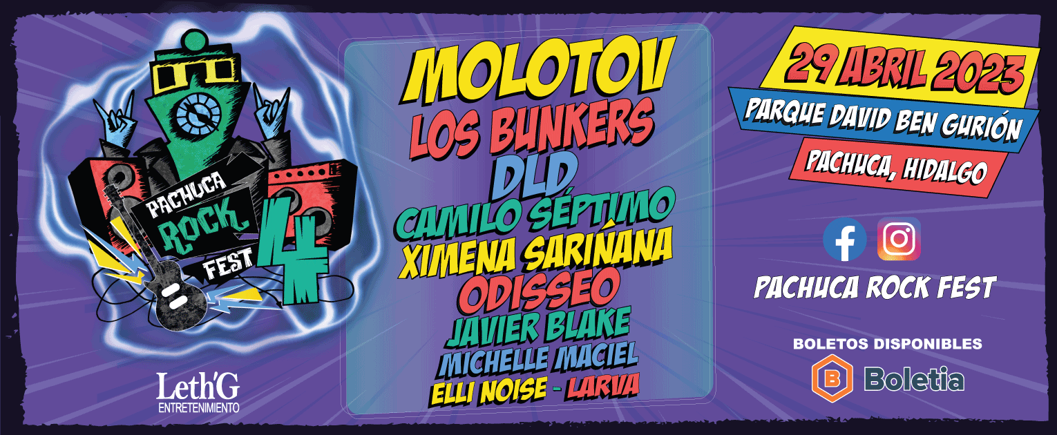 Compra boletos para PACHUCA ROCK FEST 4 PRF - Boletia